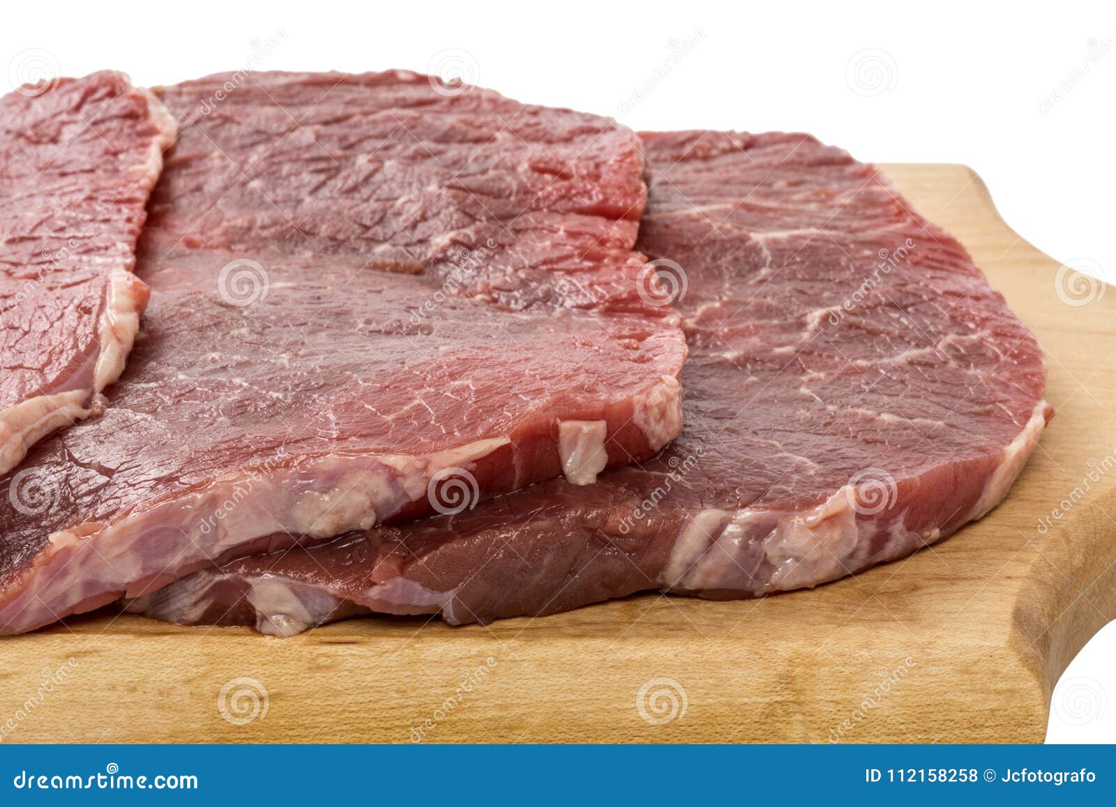 Slice of beef steak stock photo. Image of isolated, bloody - 112158258