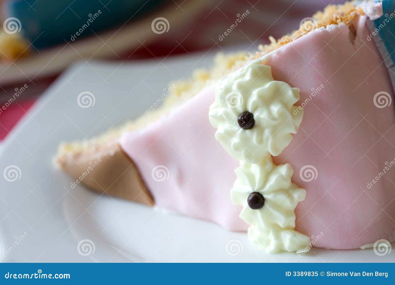 Slice of birthday cake stock image. Image of party, plates - 3389835