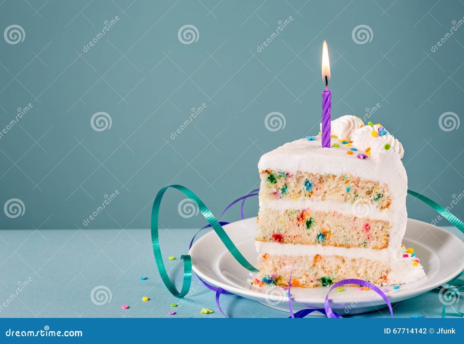 One Slice Of Birthday Cake Stock Photo | CartoonDealer.com #86786262