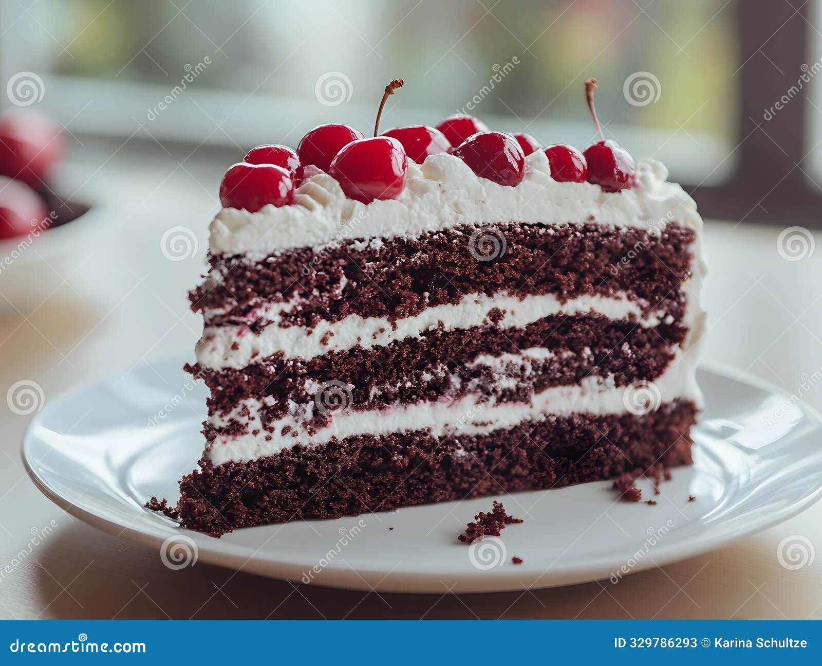 Layers Of Chocolate And Vanilla Ice Cream With Candy Flow Over Waffle ...