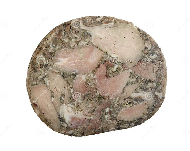 Slice of the brawn stock image. Image of closeup, headcheese - 10743503