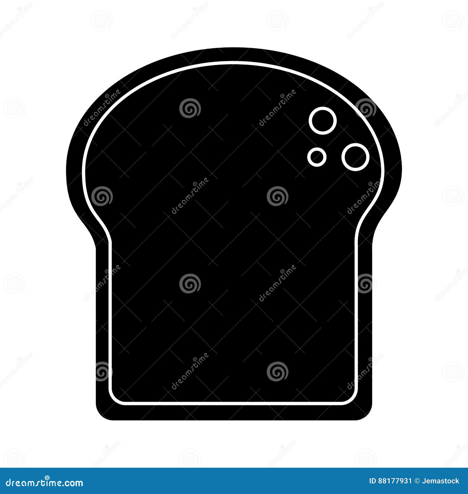 Slice Bread Bakery Pictogram Stock Illustration - Illustration of ...