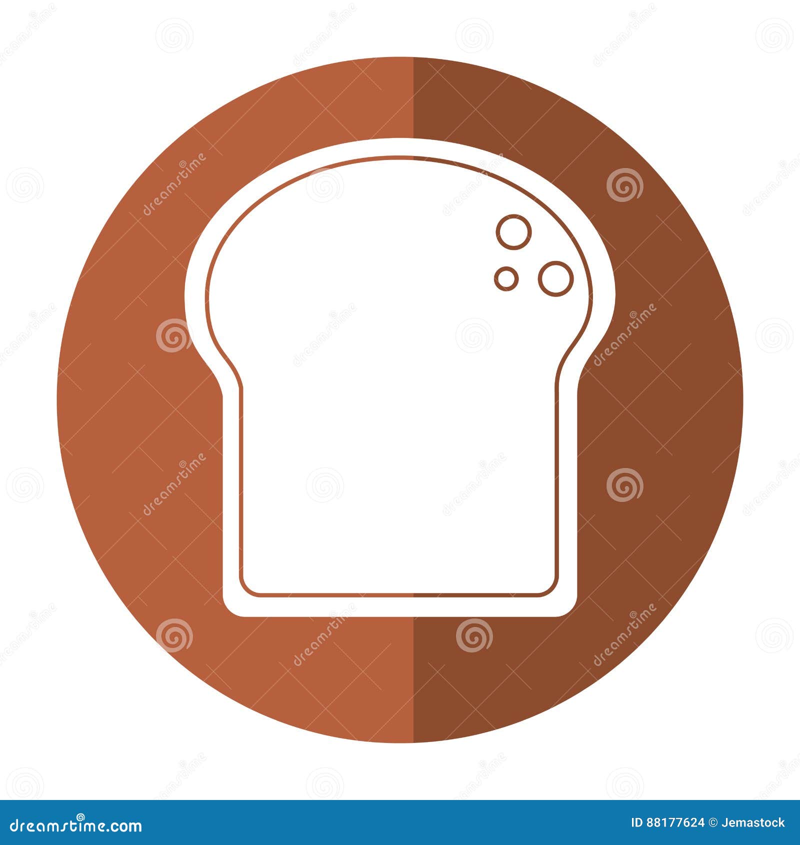 Slice bread bakery shadow stock illustration. Illustration of shadow ...