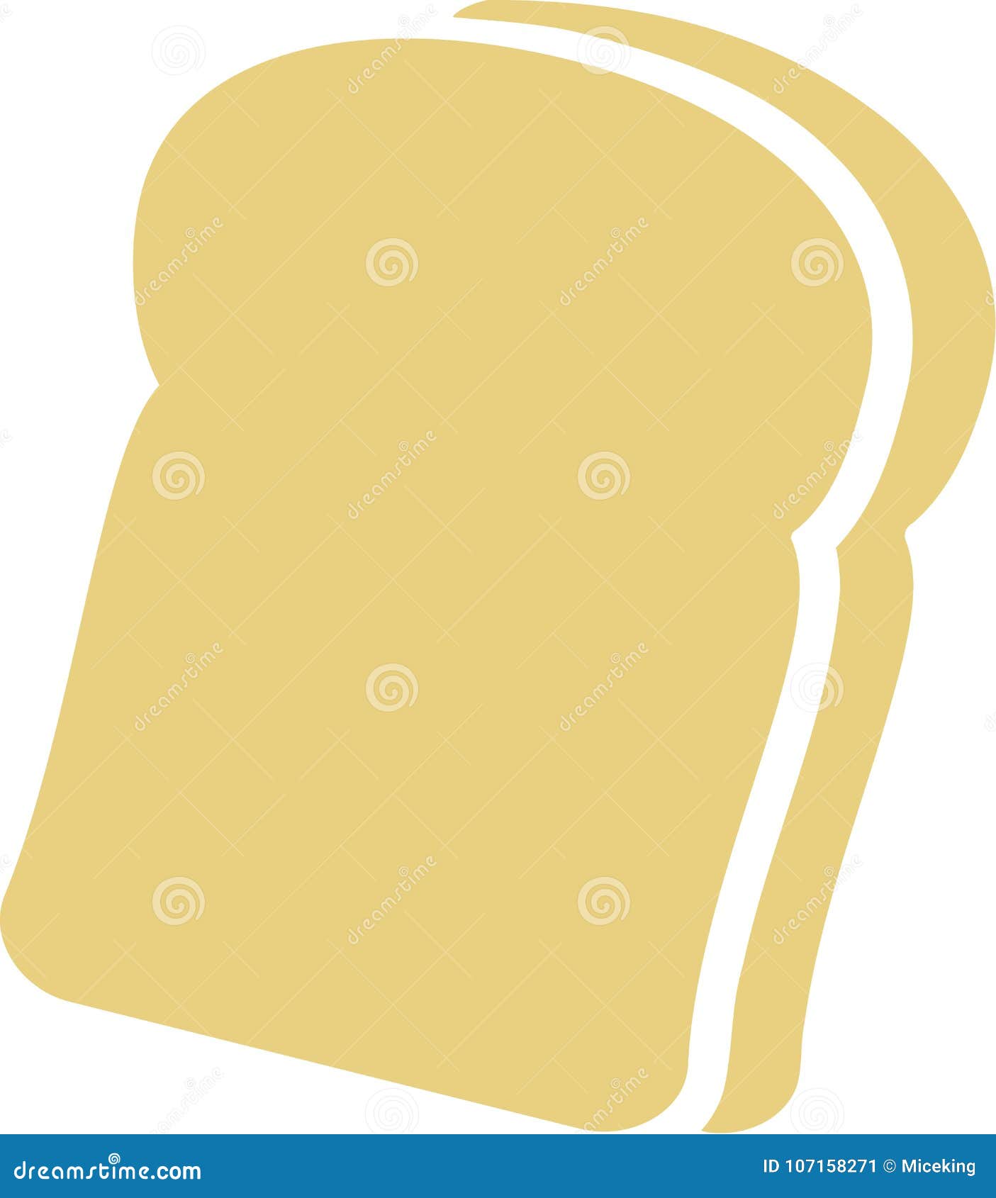 Slice of bread stock vector. Illustration of meal, loaf - 107158271
