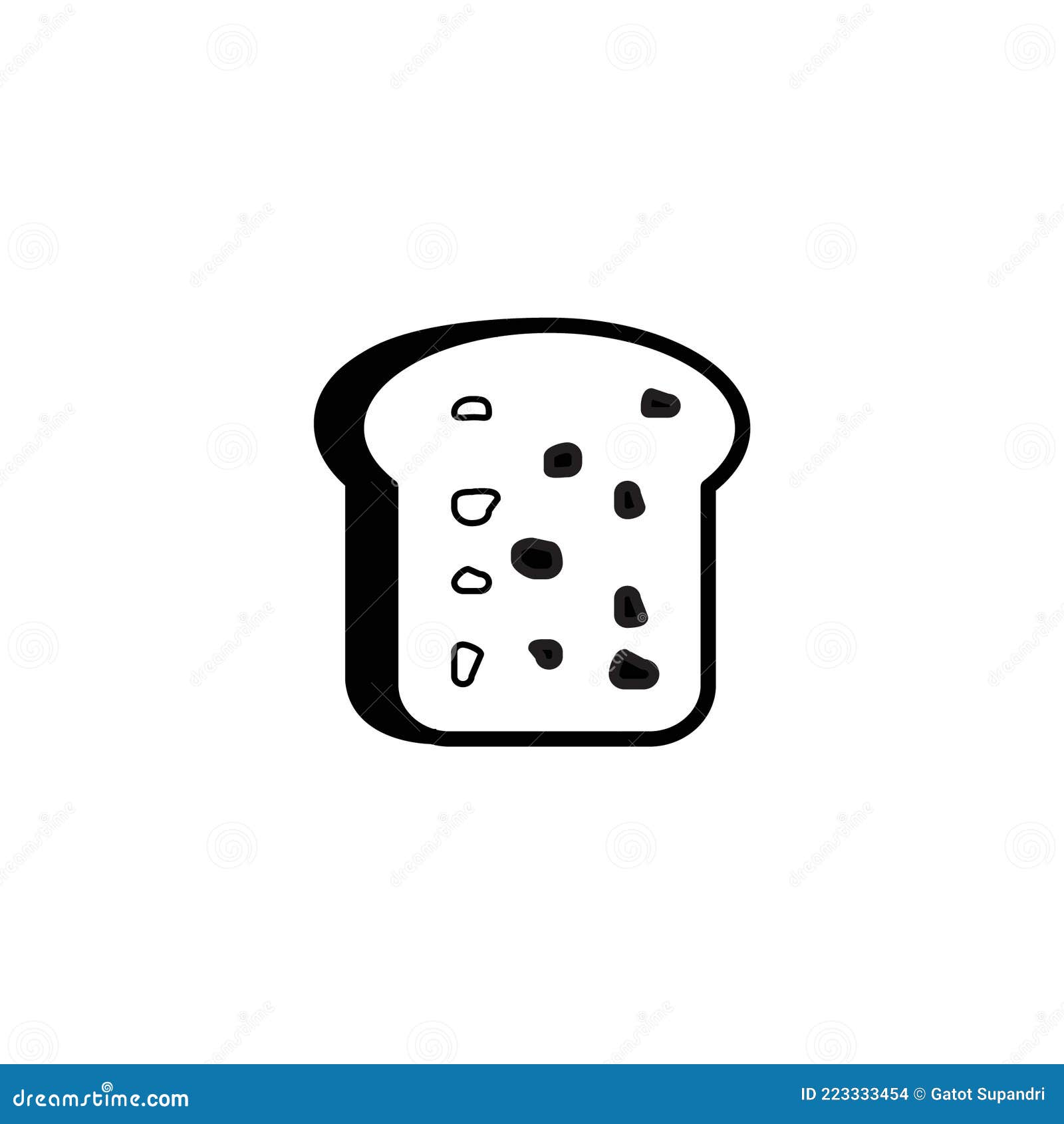 Slice of Bread Icon Vector Logo Design Template Stock Vector ...