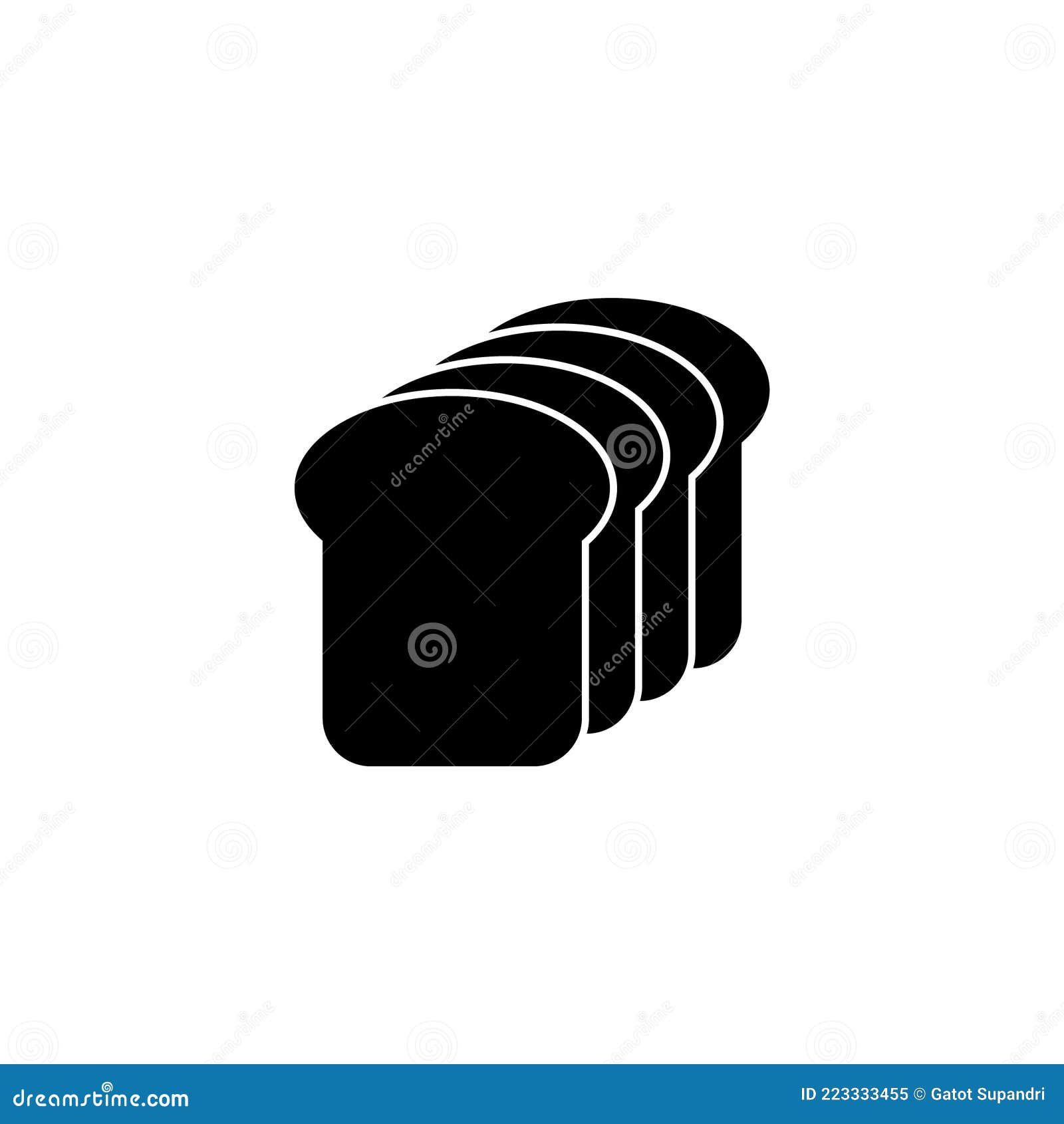 Slice of Bread Icon Vector Logo Design Template Stock Vector ...