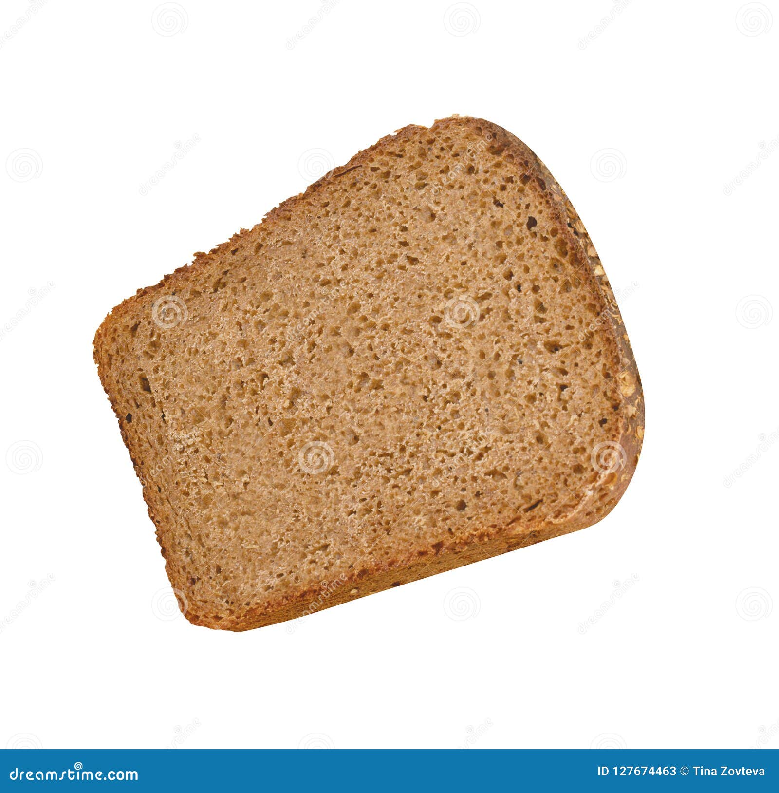 Slice of Bread Isolated on White Stock Image - Image of slice ...