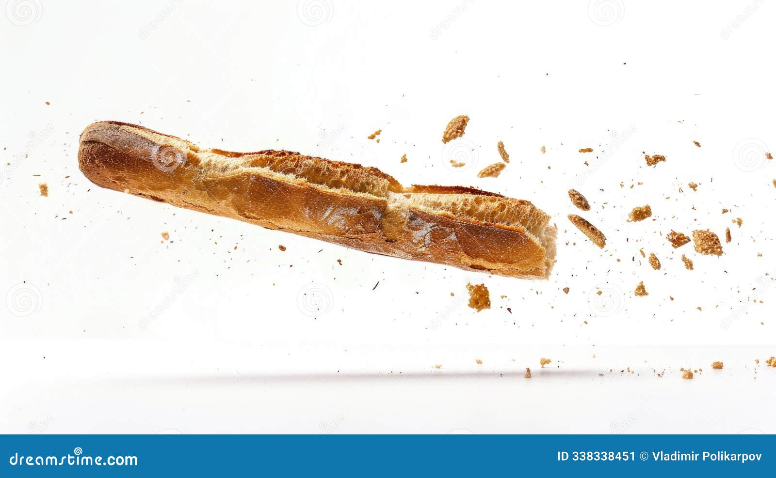 A Slice of Bread in Mid-air, Suspended by an Invisible Force Stock ...