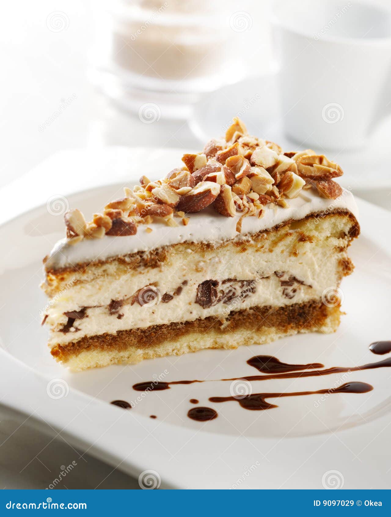 Slice of cake stock image. Image of food, snack, dessert - 9097029