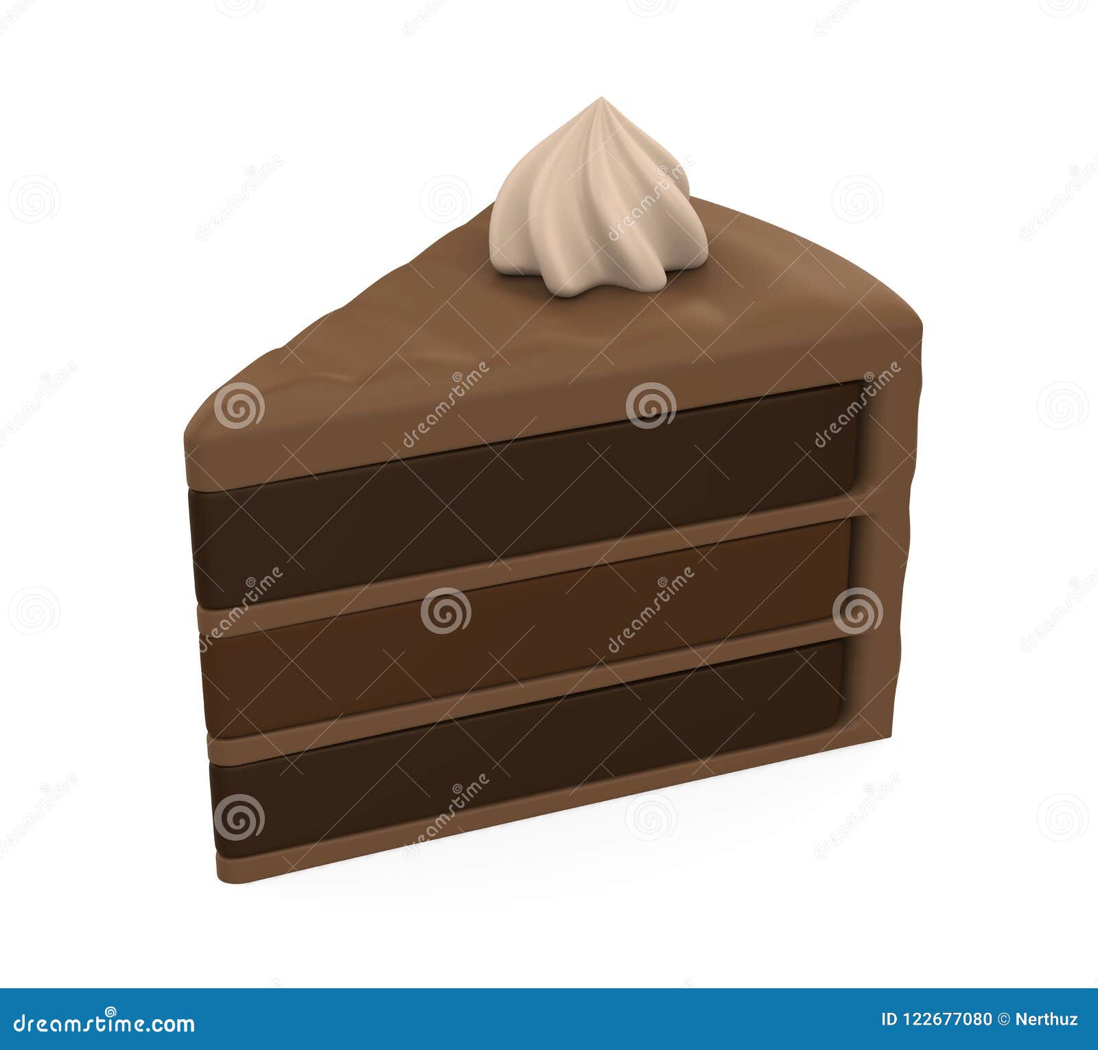 Slice of Cake Isolated stock illustration. Illustration of sugar ...