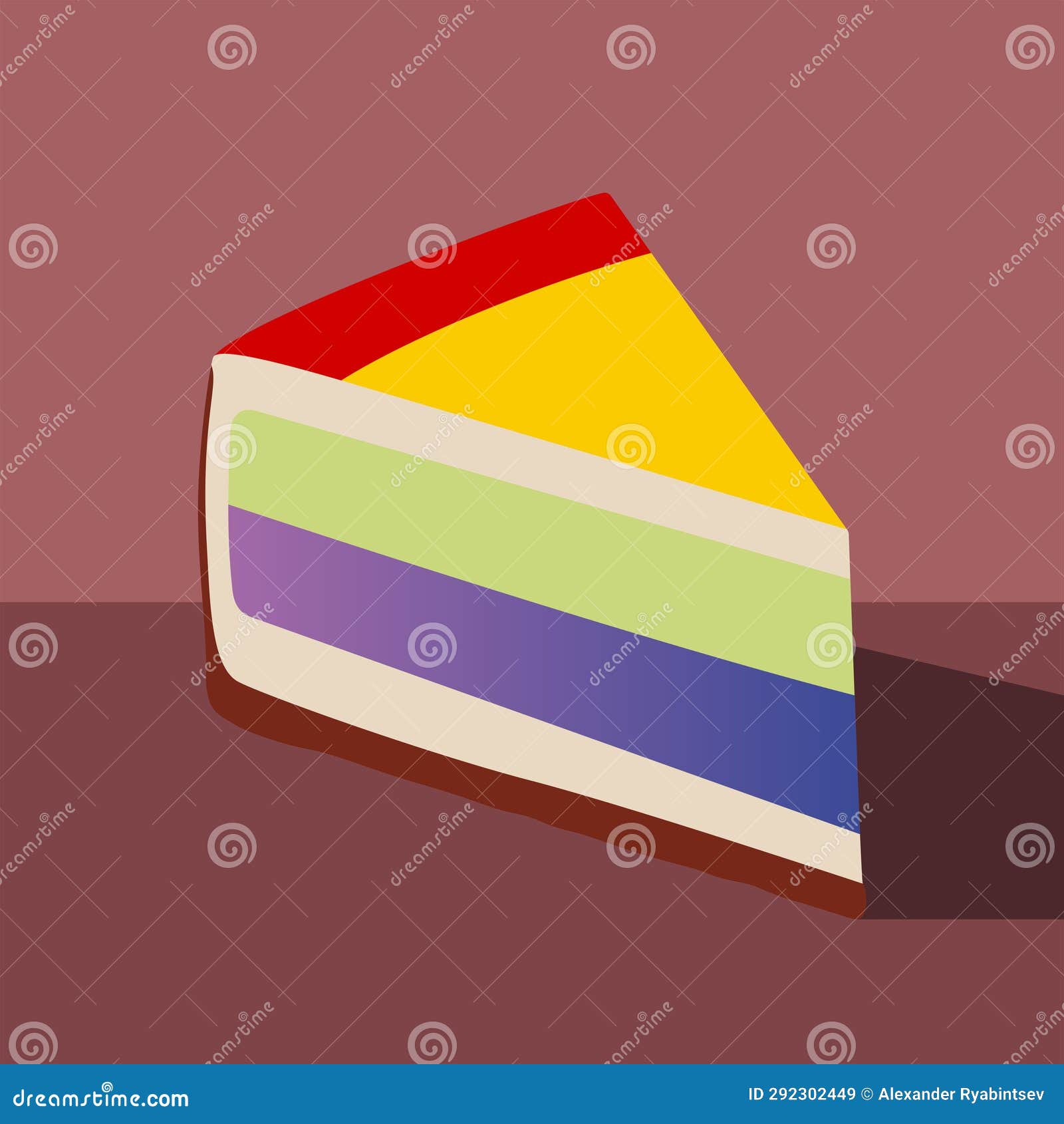 Slice of Cake Vector Illustration Stock Illustration - Illustration of ...