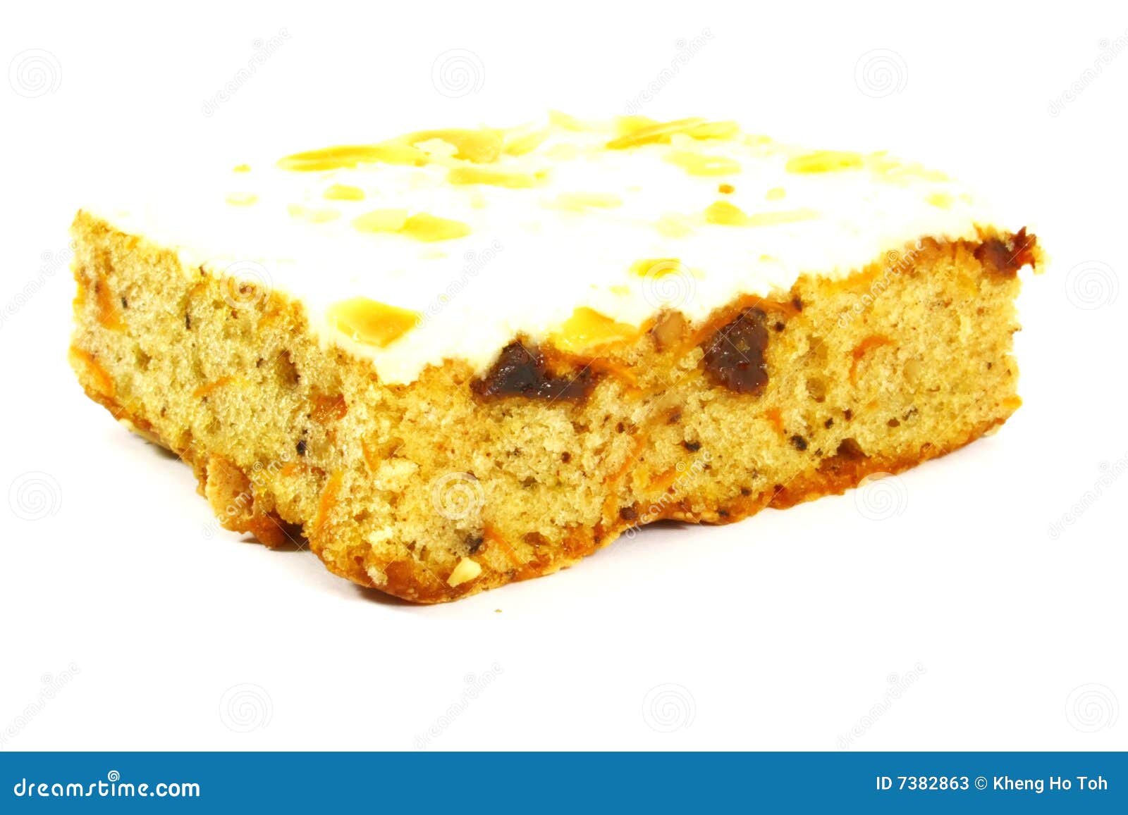 Slice of Carrot Cake Square Stock Image - Image of dessert, almond: 7382863
