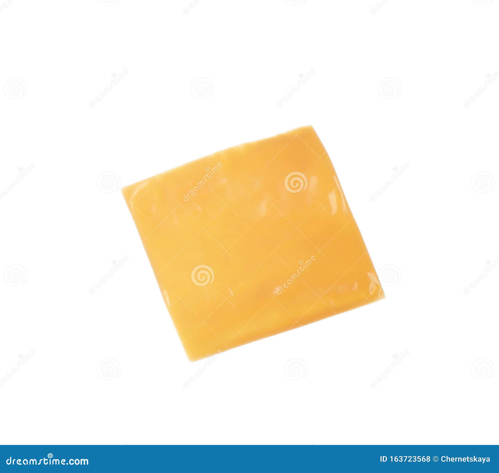 Slice of Cheese for Sandwich Isolated on White Stock Photo - Image of ...