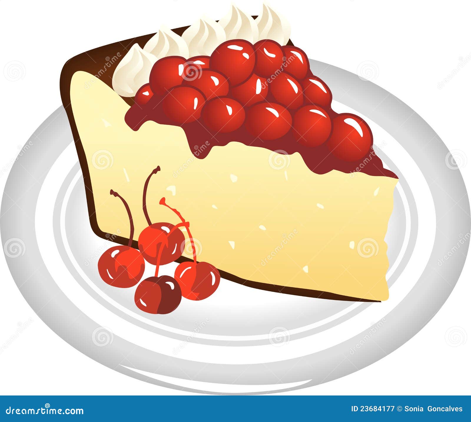 Slice of Cheesecake stock illustration. Illustration of vector - 23684177