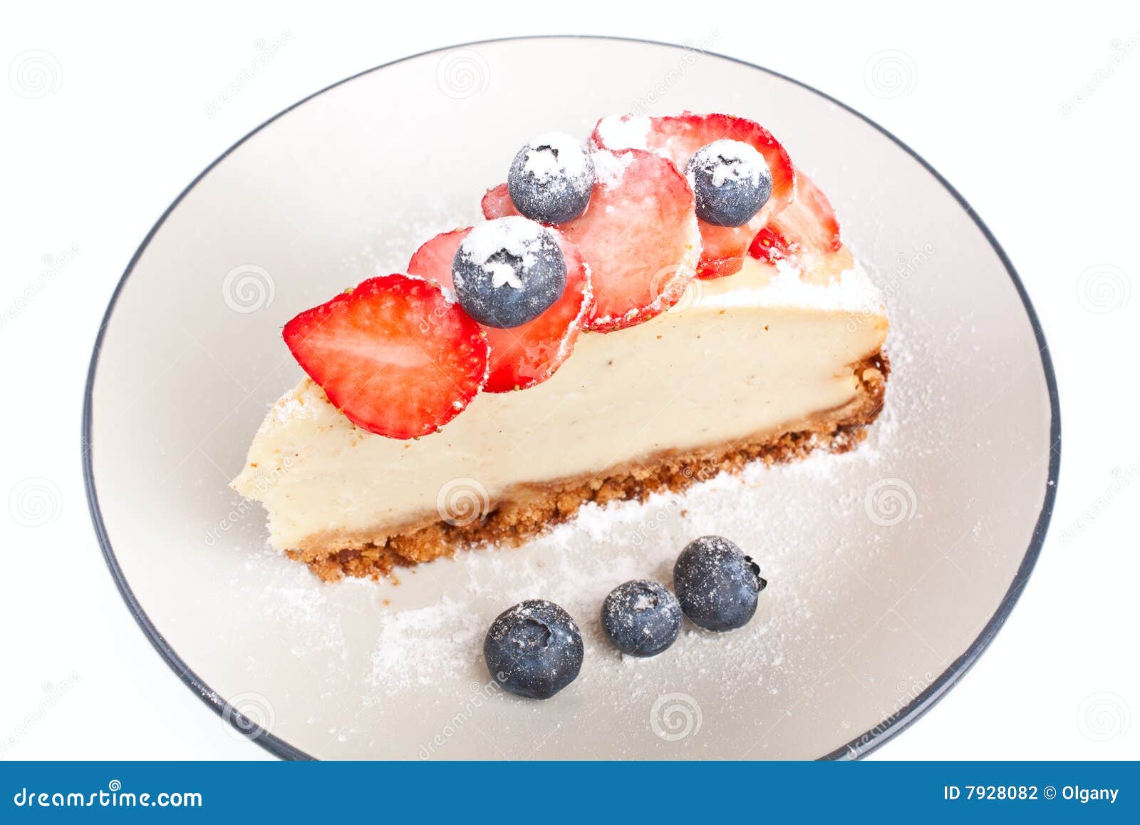 Slice of cheesecake stock photo. Image of horizontal, bilberry - 7928082