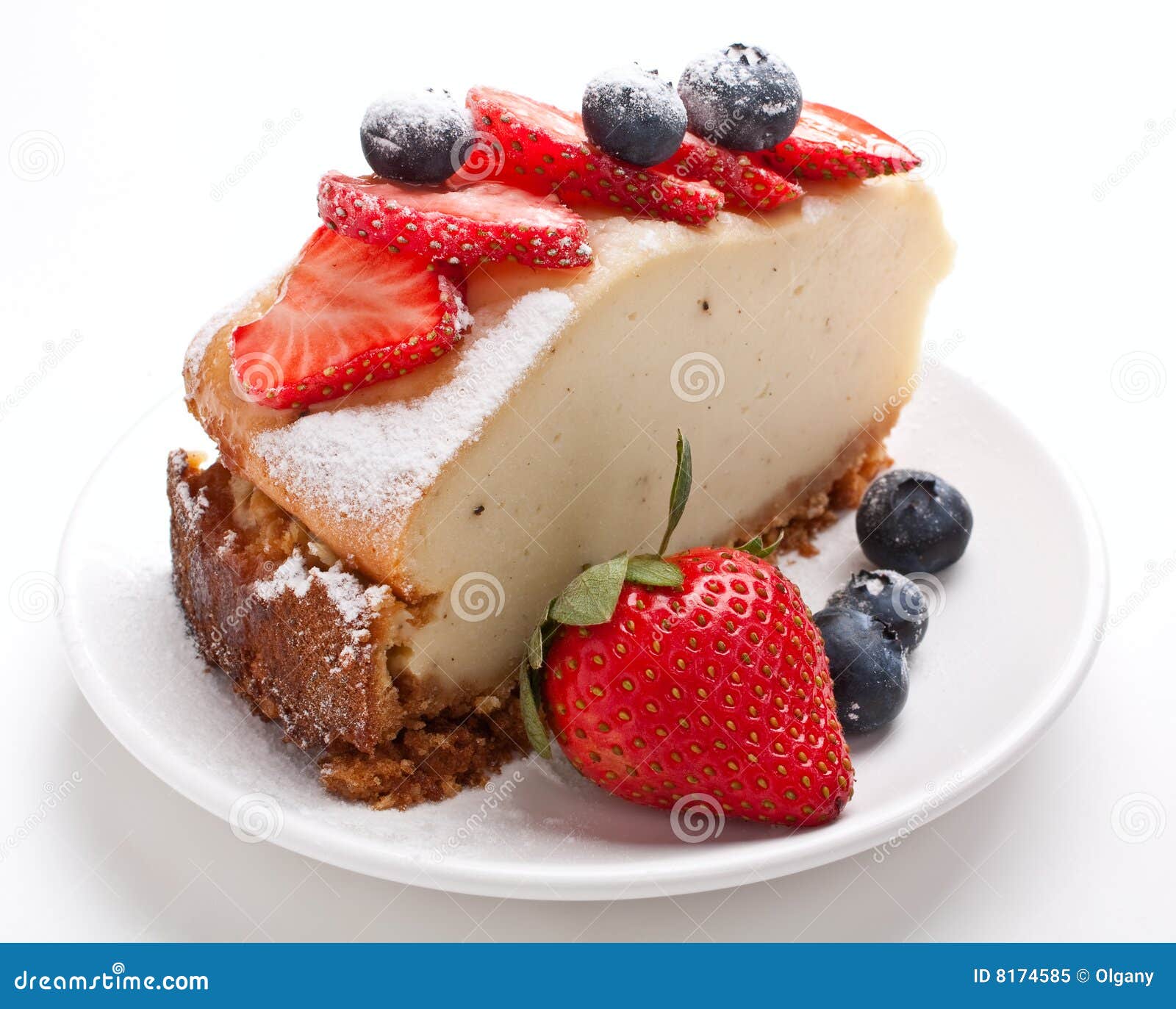 Slice of cheesecake stock image. Image of light, cooked - 8174585