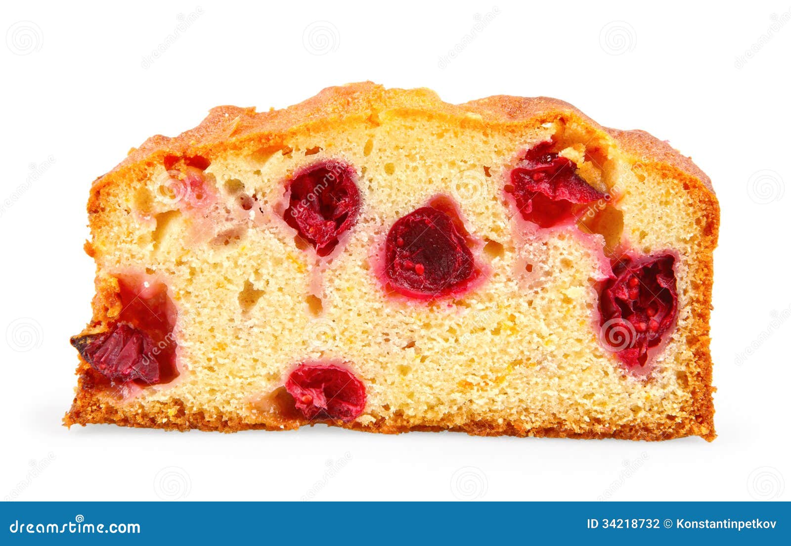 Slice of cherry cake stock photo. Image of studio, freshness - 34218732