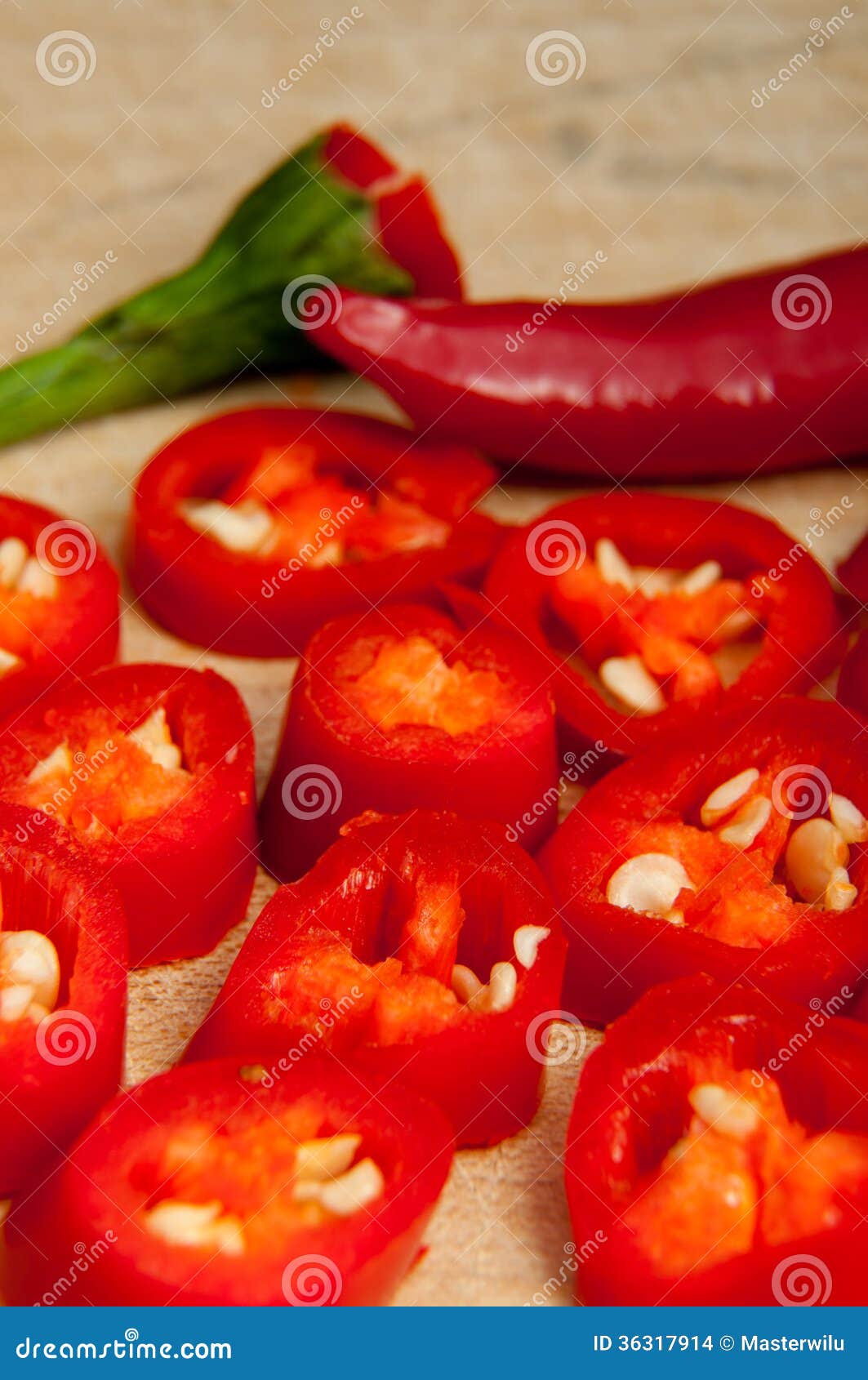 Slice chilli pepper stock photo. Image of chilli, organic - 36317914