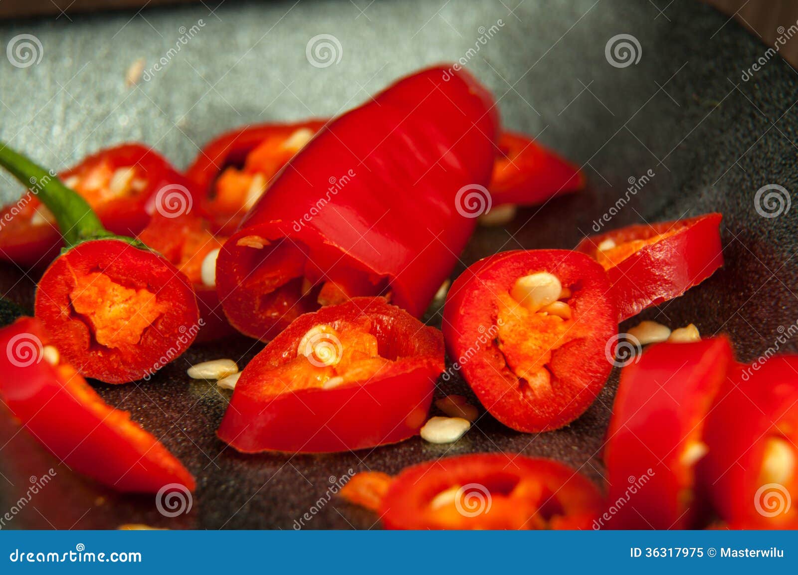 Slice chilli pepper stock image. Image of bell, ingredient - 36317975