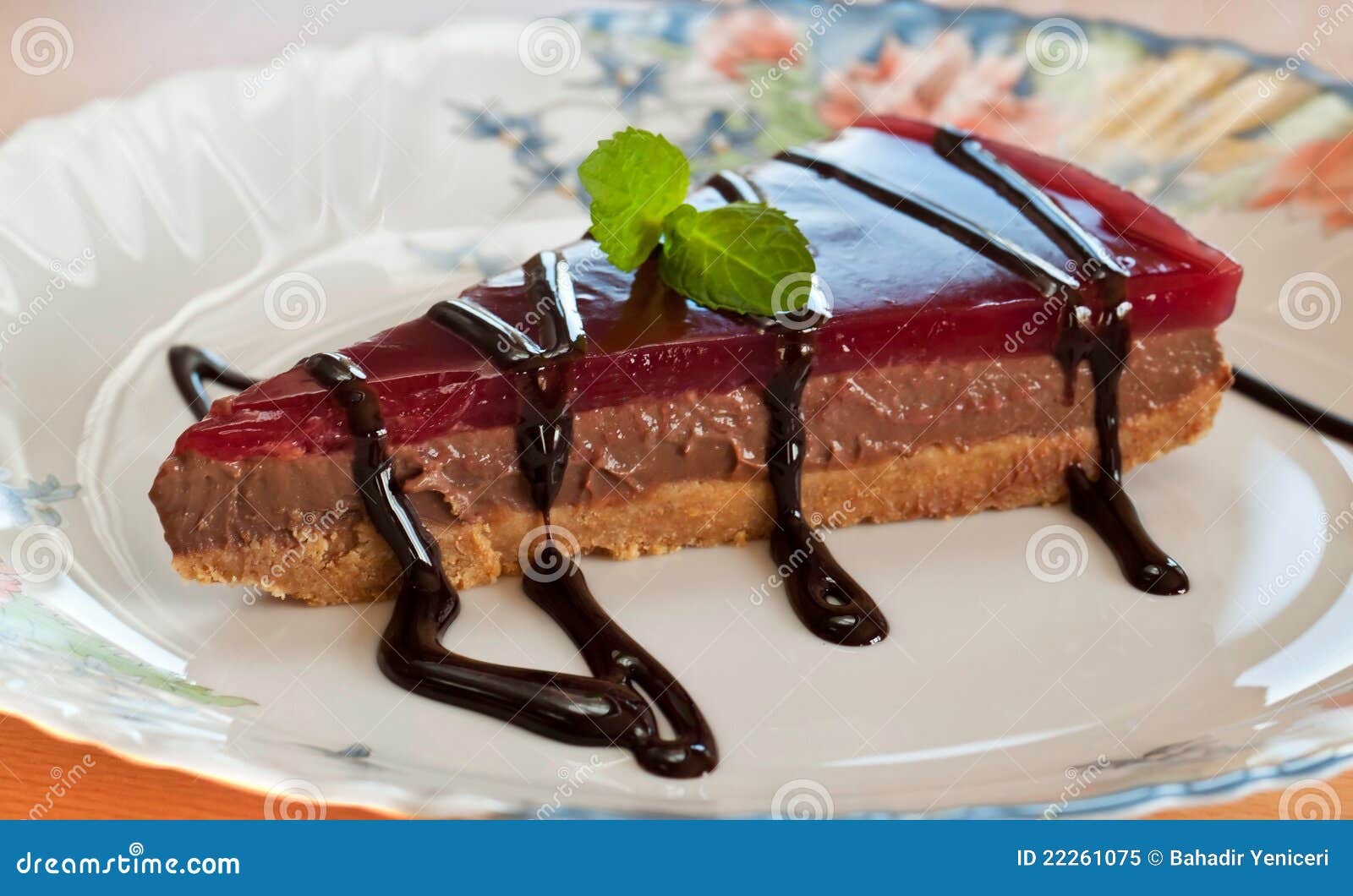 A Slice of Chocolate Cheesecake Stock Image - Image of baker, cool ...