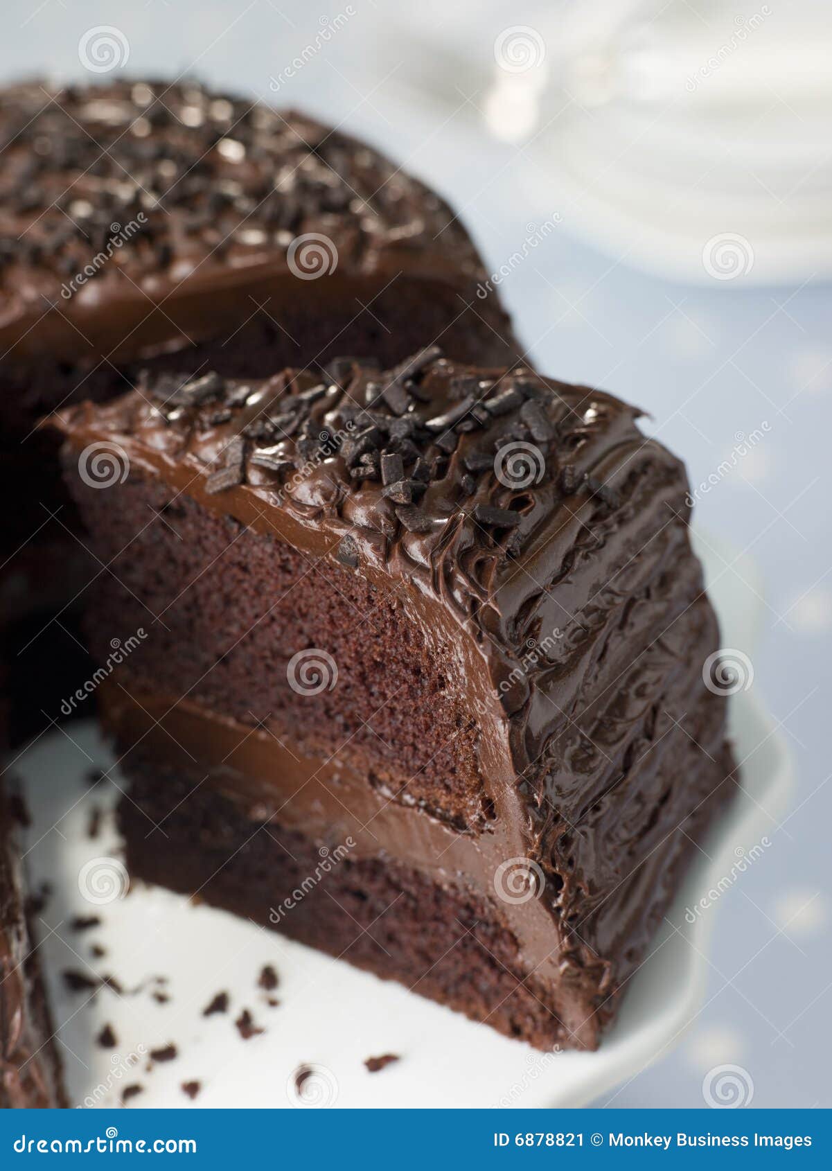 Slice of Chocolate Fudge Cake Stock Image - Image of people, vertical ...