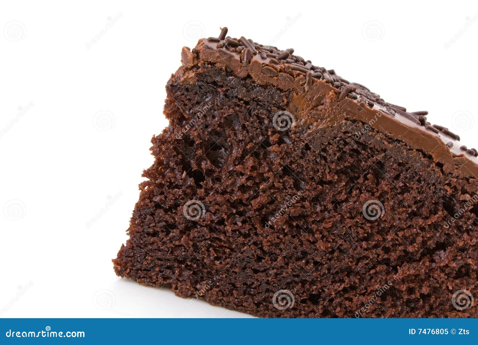 Slice of Chocolate Fudge Cake Stock Image - Image of delicious, snack ...