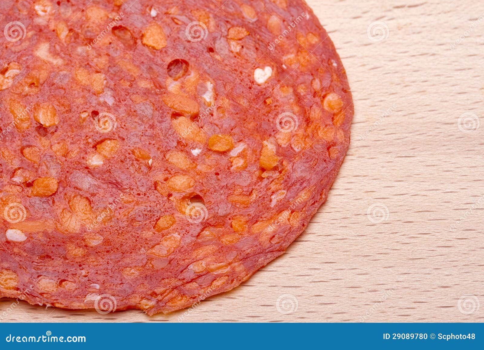 Slice of chorizo sausage stock photo. Image of sliced - 29089780