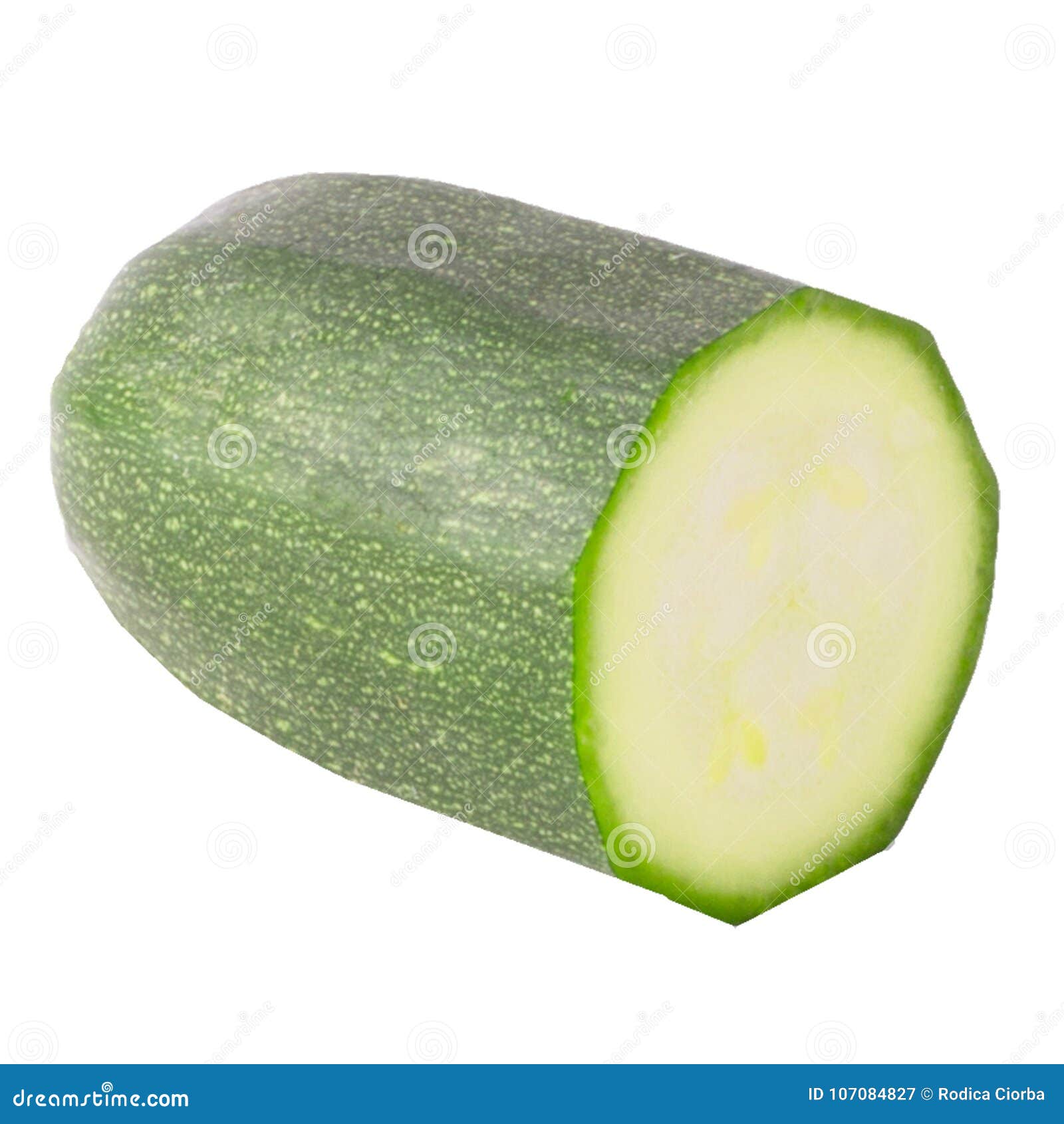 Slice Courgette Isolated on White Background Stock Image - Image of ...