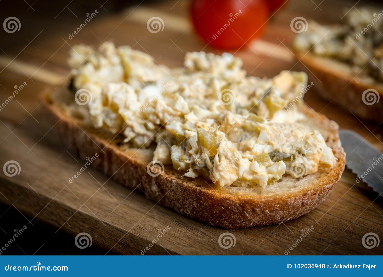 Mackerel fish paste. stock photo. Image of diet, board - 102036948