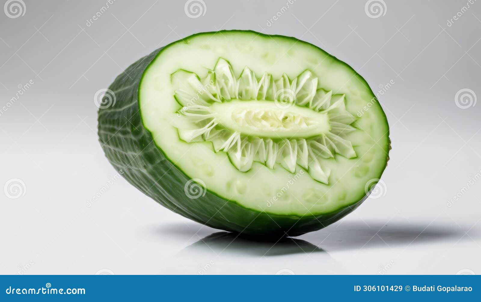A Slice of Cucumber is Cut in Half Stock Illustration - Illustration of ...