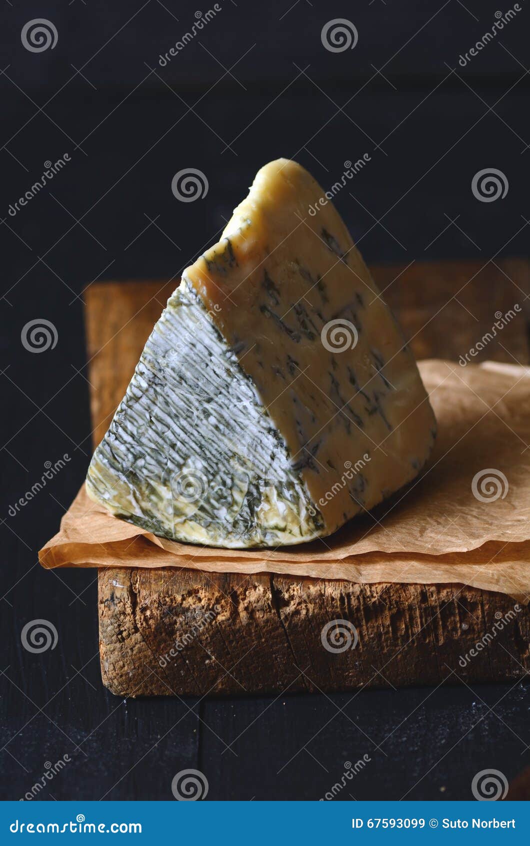 A Slice of Danish Blue Cheese Stock Image - Image of cheese, grocery ...