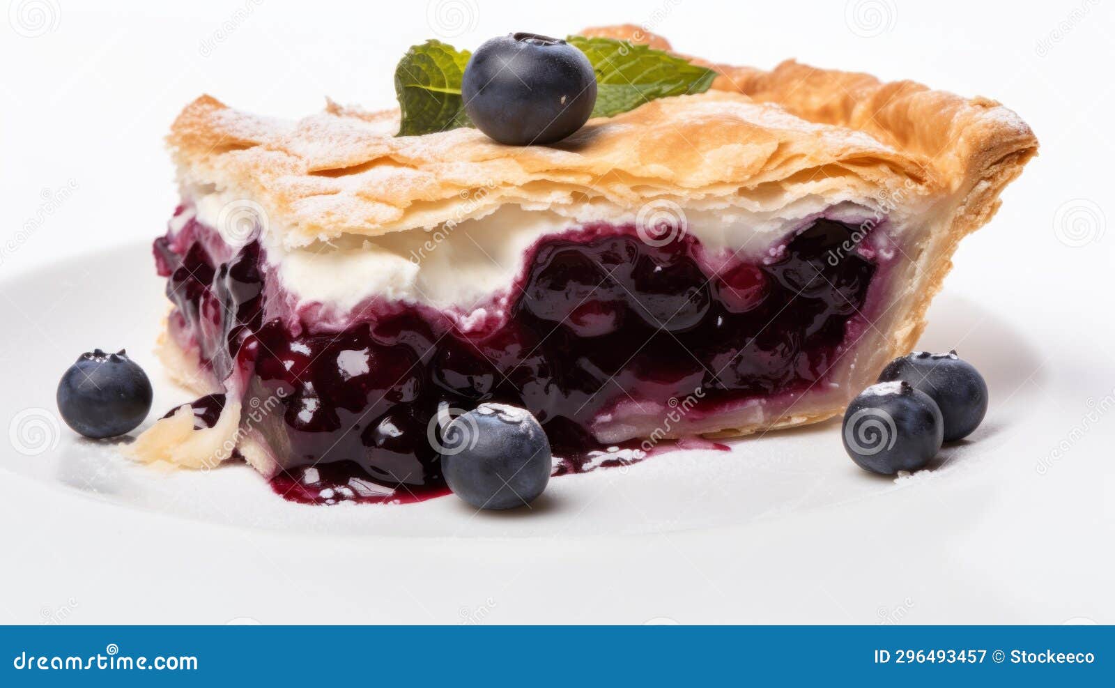 Delicate Blueberry Pie Slice: a Real Photo in Vytautas Kairiukstis ...