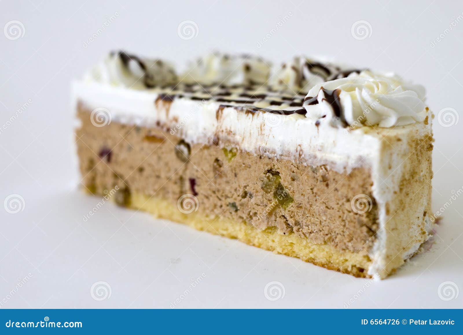 Slice of delicious cake stock photo. Image of sweet, single - 6564726