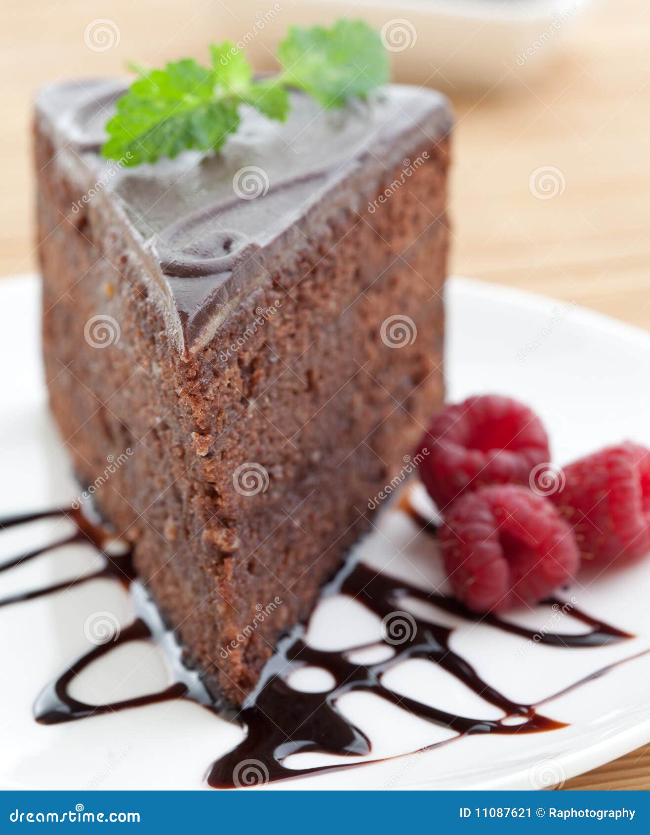 Slice of Delicious Chocolate Cake Stock Image - Image of delicious ...