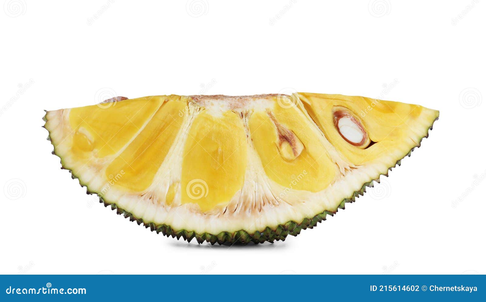 Slice of Delicious Cut Fresh Exotic Jackfruit Isolated on White Stock ...