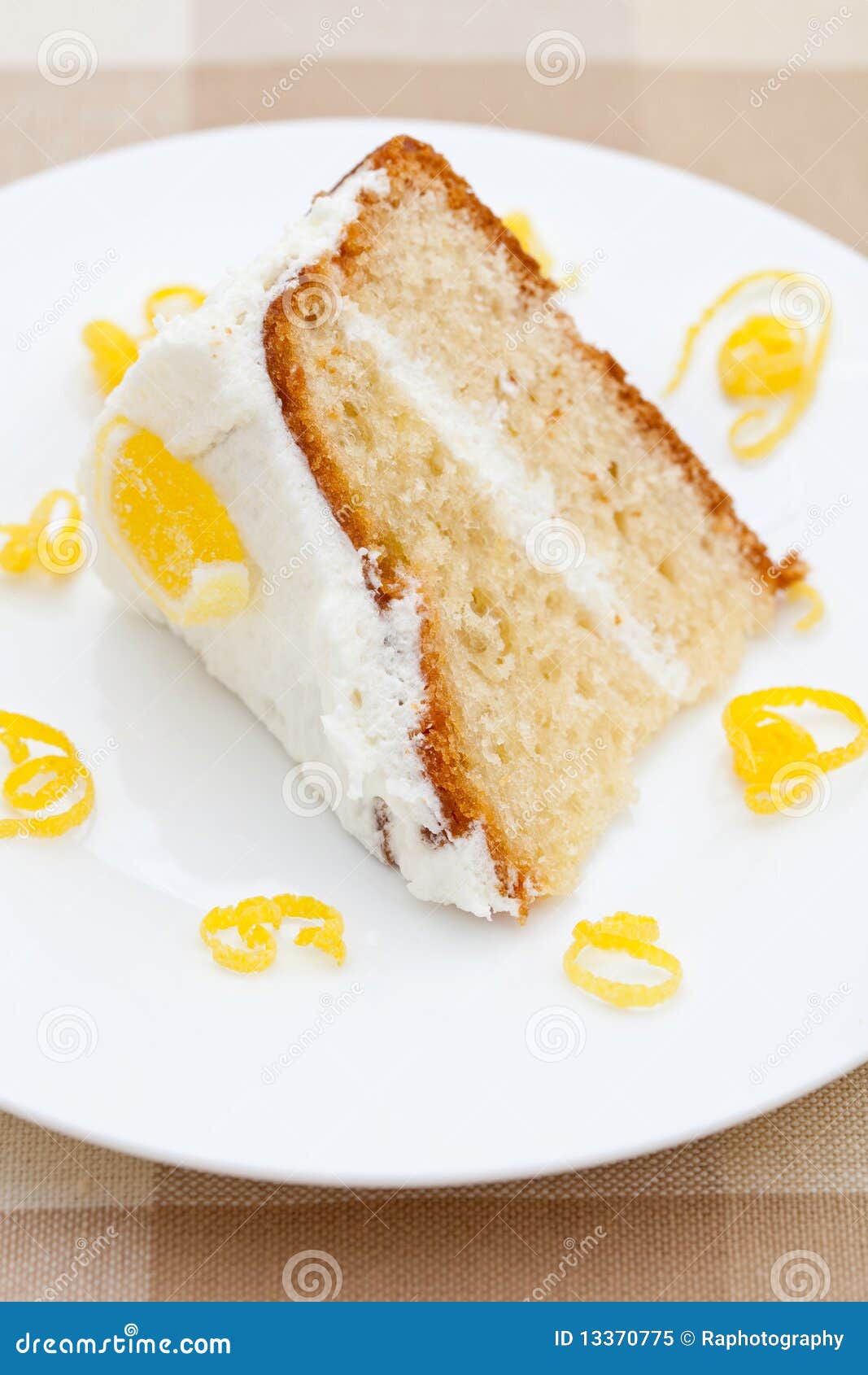 Slice of Delicious Lemon Sponge Cake Stock Image - Image of fresh, diet ...