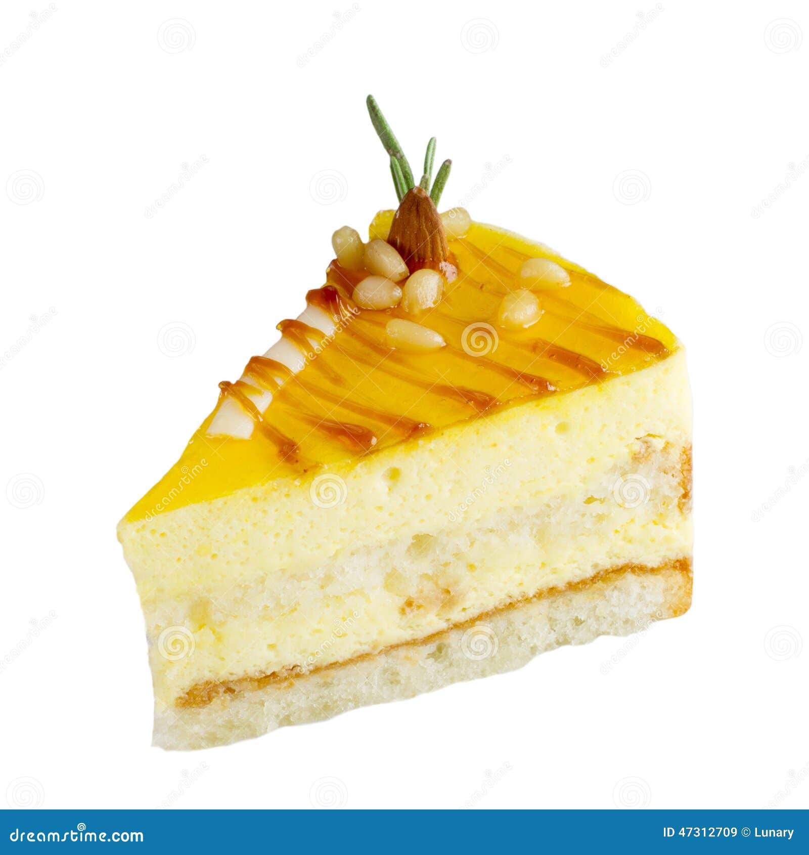 Slice of Delicious Mango Cake Stock Image - Image of object, fresh ...
