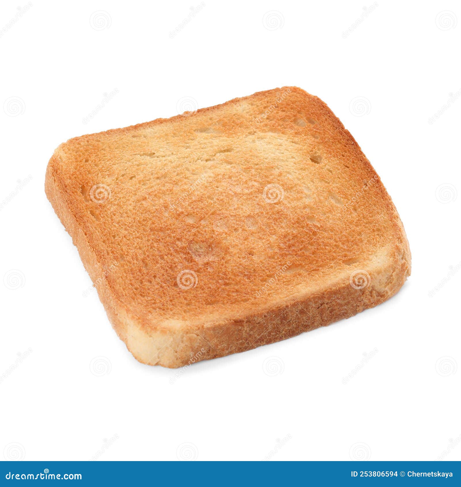 Slice of Delicious Toasted Bread Isolated on White Stock Photo - Image ...
