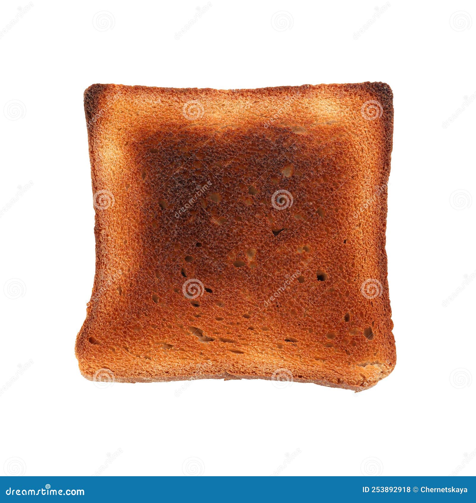 Slice of Delicious Toasted Bread Isolated on White Stock Photo - Image ...