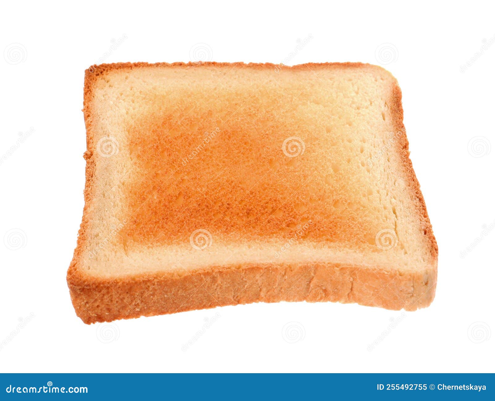 Slice of Delicious Toasted Bread Isolated on White Stock Image - Image ...