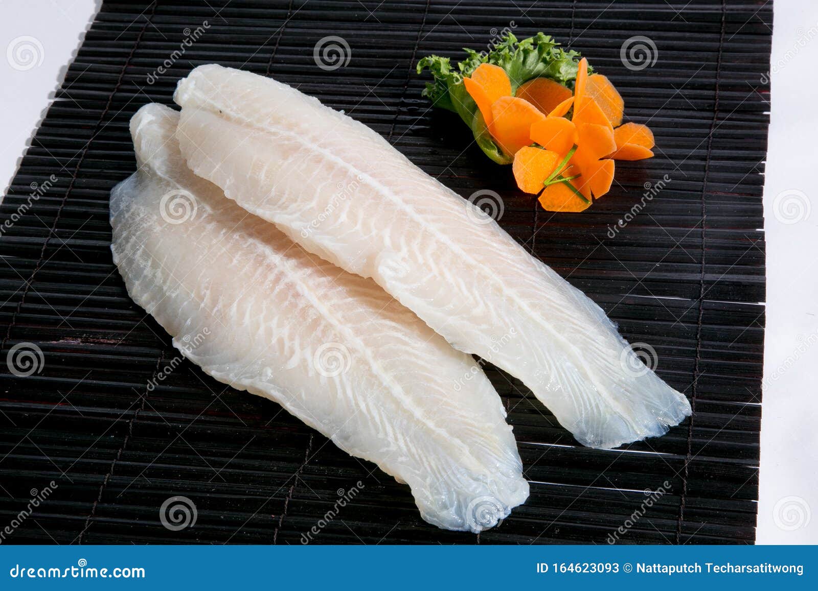 Slice of dolly fish meat stock image. Image of eating - 164623093