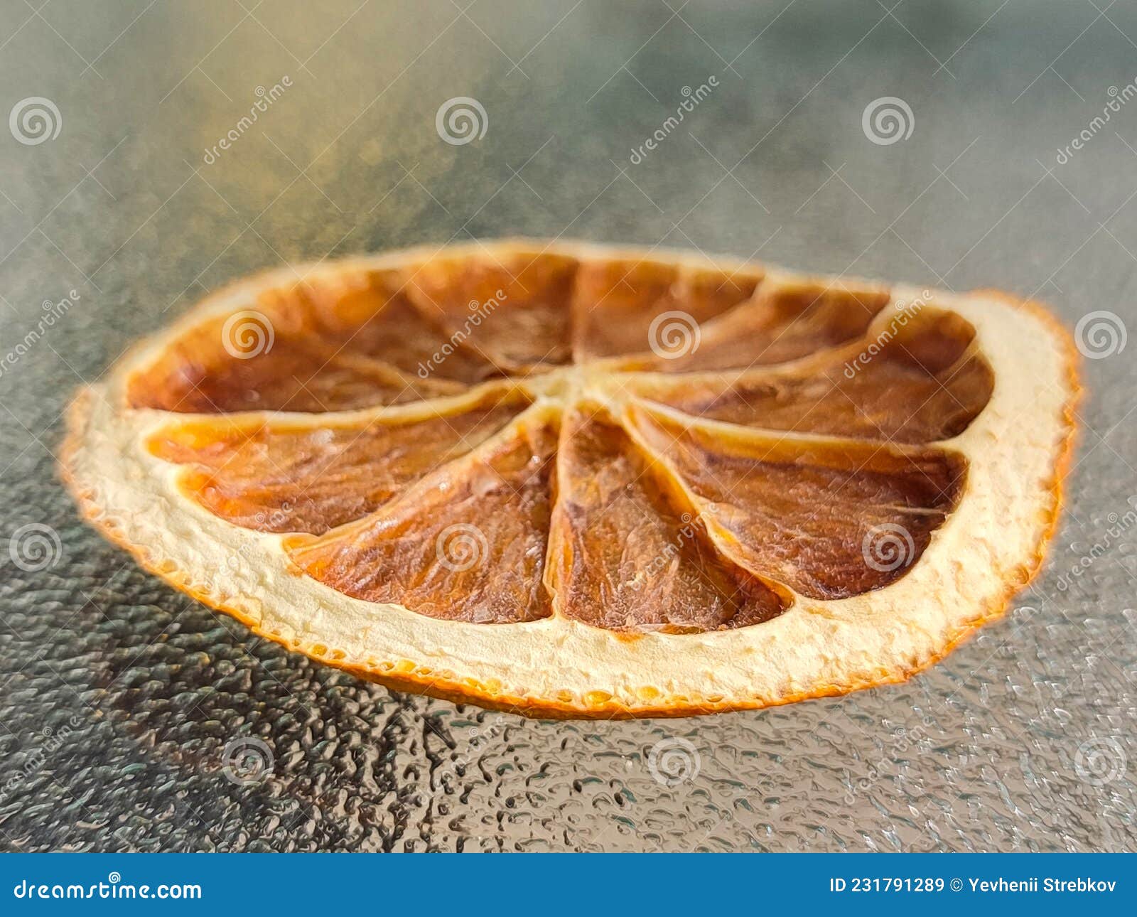 A Slice of Dry Lemon Close-up. Candied Lemon Stock Image - Image of ...