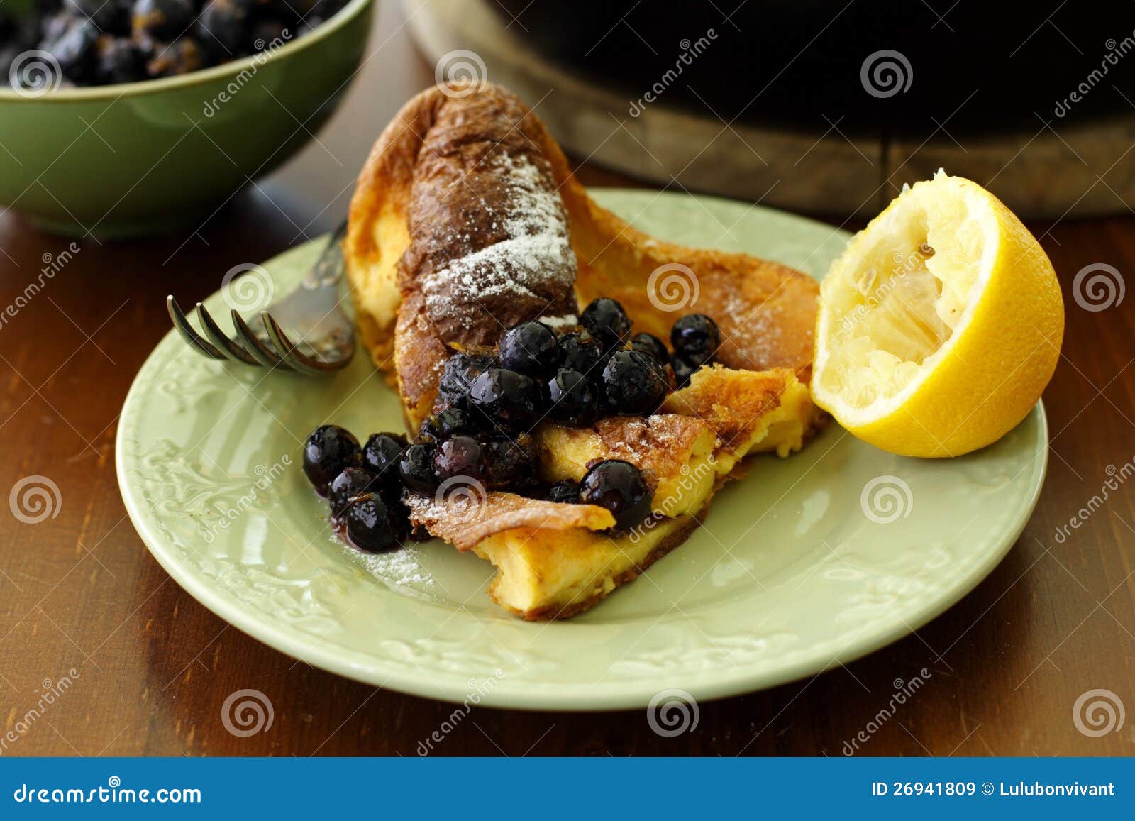 A Slice of Dutch Baby Pancake Stock Image - Image of dessert, gourmet ...
