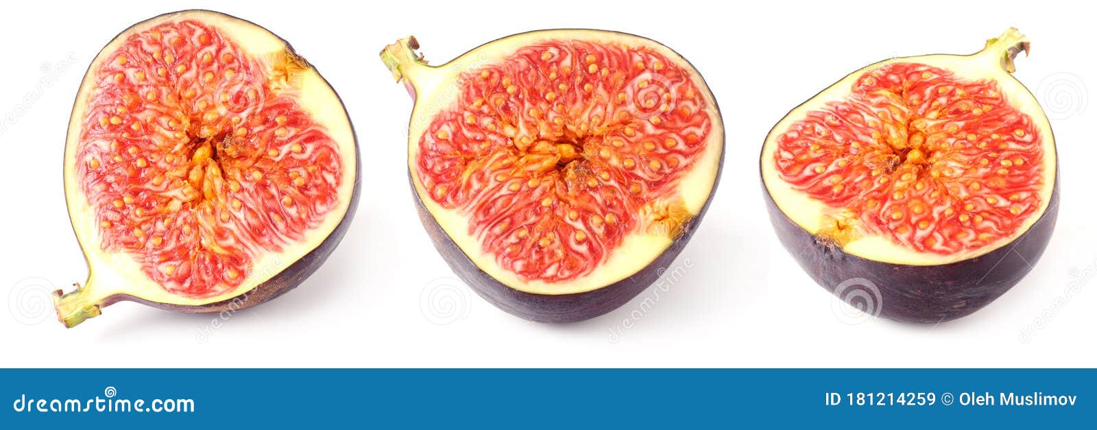 Slice of Fig Isolated on White Background Stock Image - Image of ...