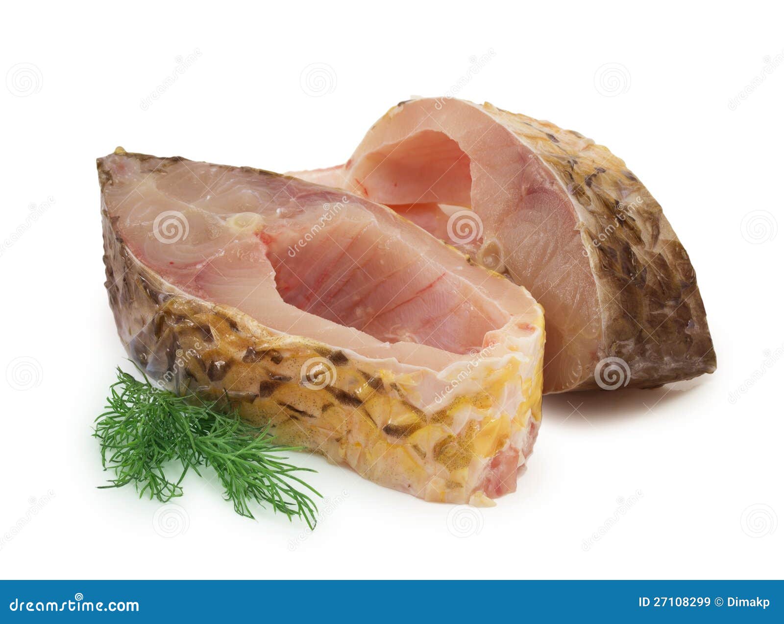 Slice fish stock image. Image of protein, isolated, dinner - 27108299