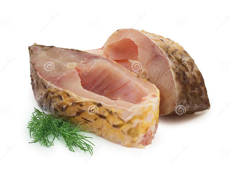 Slice fish stock image. Image of protein, isolated, dinner - 27108299