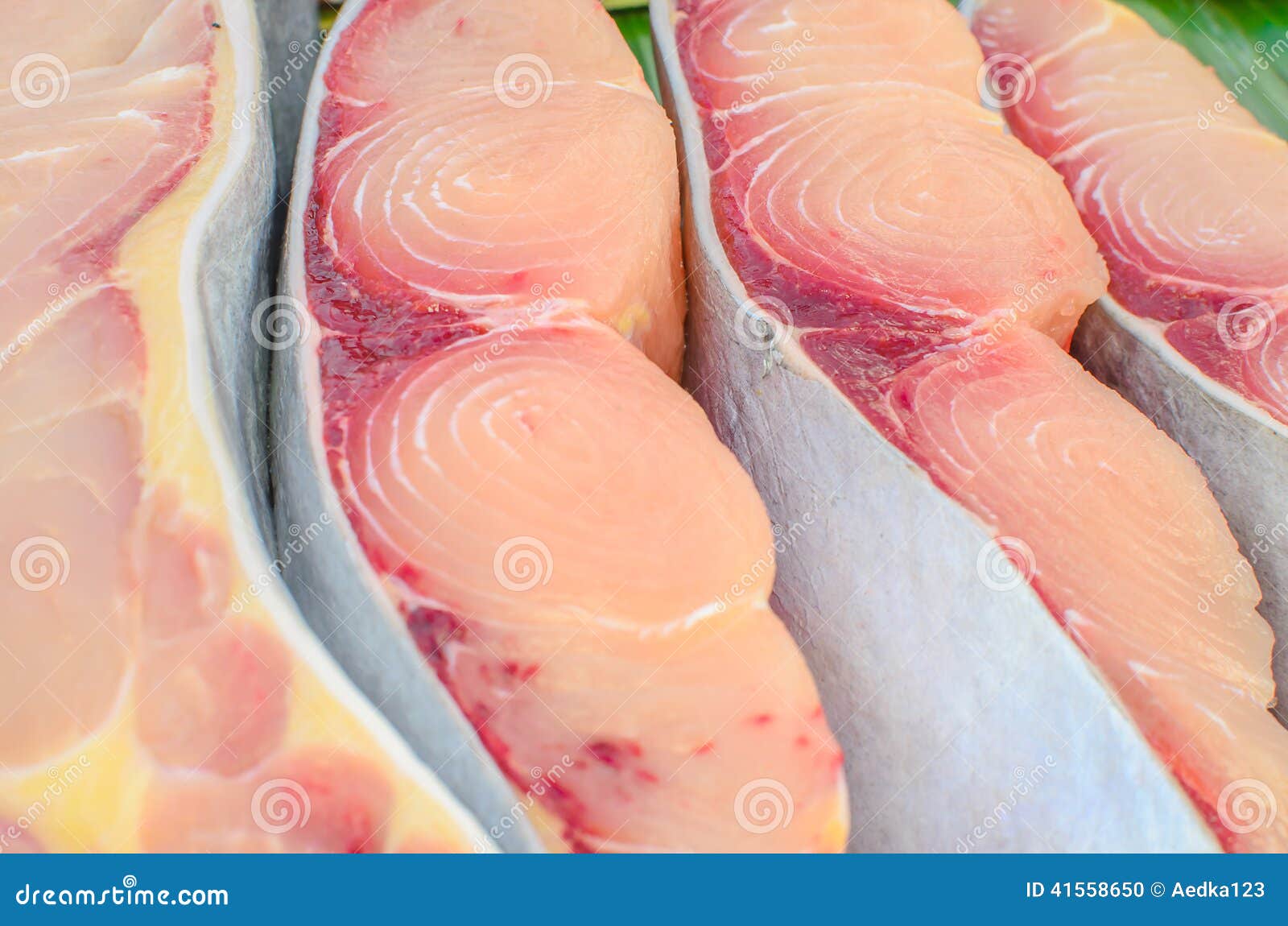 Slice of fish / meat stock photo. Image of butchered - 41558650