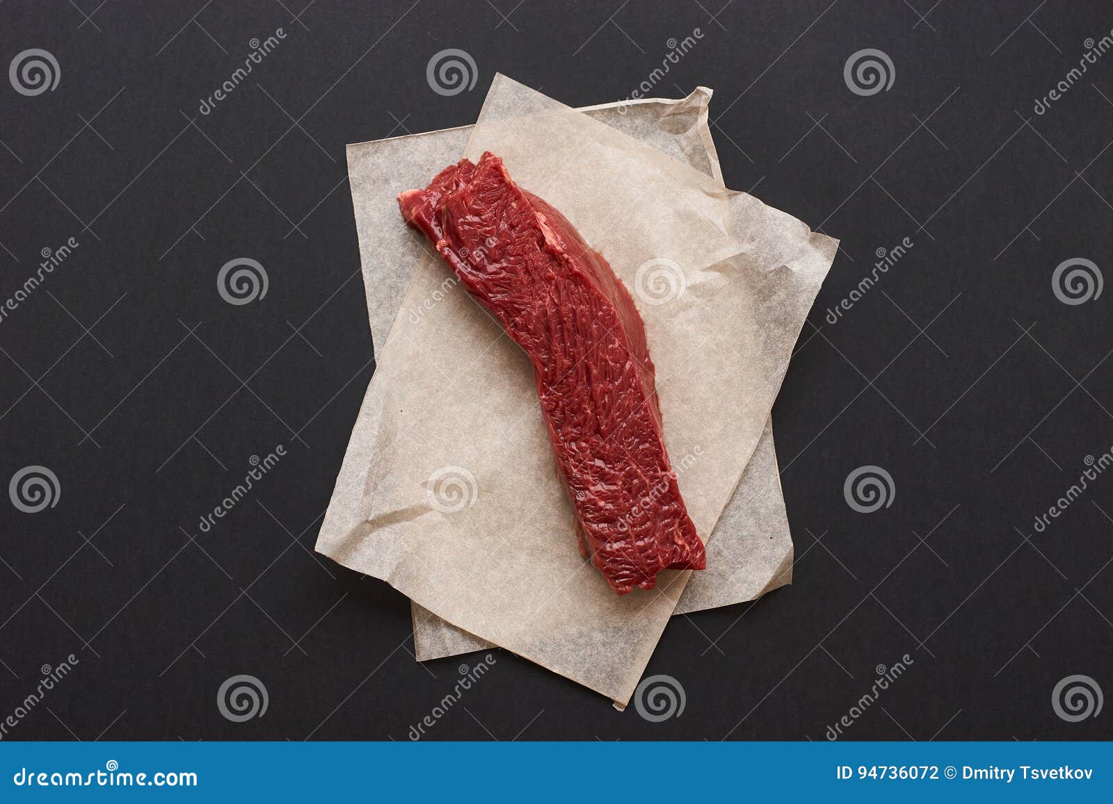 Slice of fresh beef meat stock photo. Image of meal, sirloin - 94736072