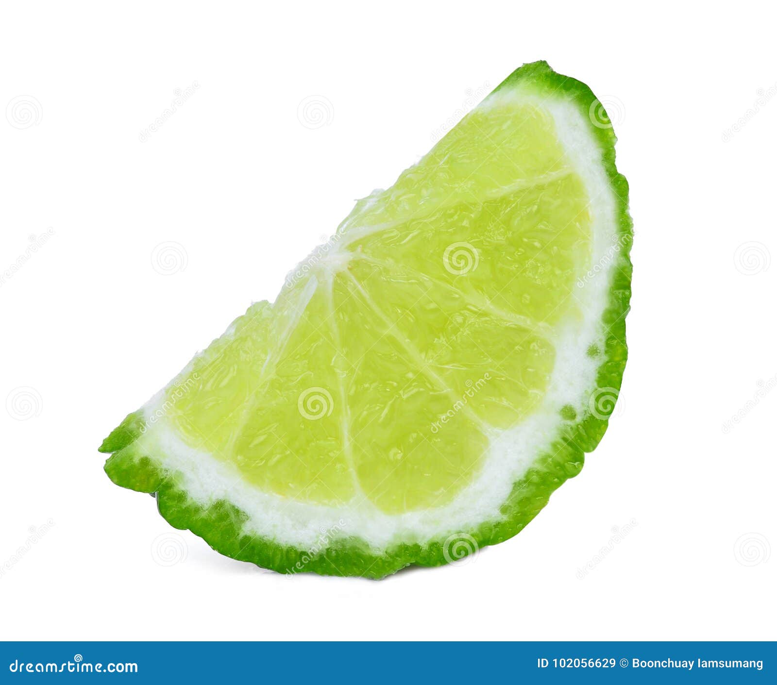 Fresh Bergamot Fruit Kaffir Lime Citrus Bergamia With Leaf Isolated