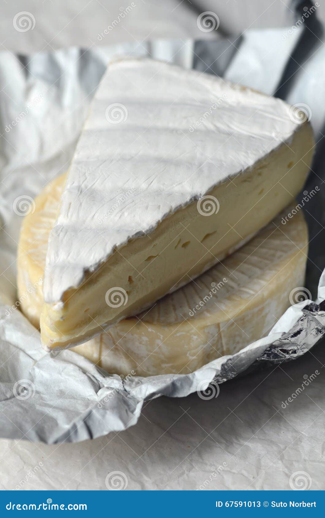 A Slice of Fresh Brie Cheese Stock Image - Image of mold, milk: 67591013
